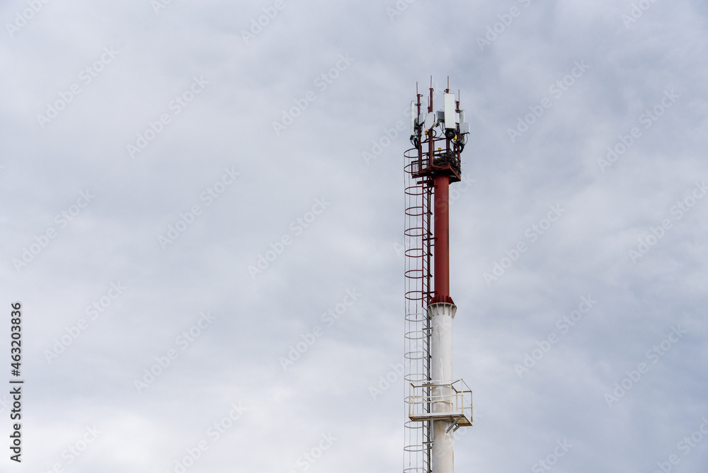Telecommunication tower of 4G and 5G cellular. Base Station or Base ...