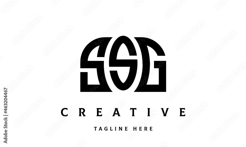 SSG creative three latter logo design Stock Vector | Adobe Stock