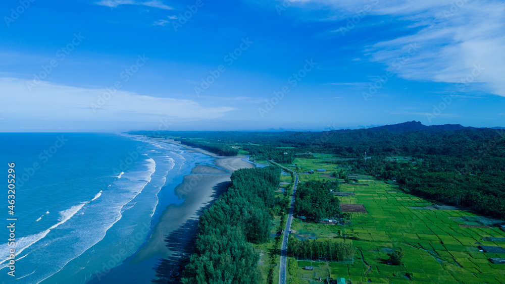 Aerial Photography Panaromic View of Cox's Bazar Sea Beach Stock Photo ...