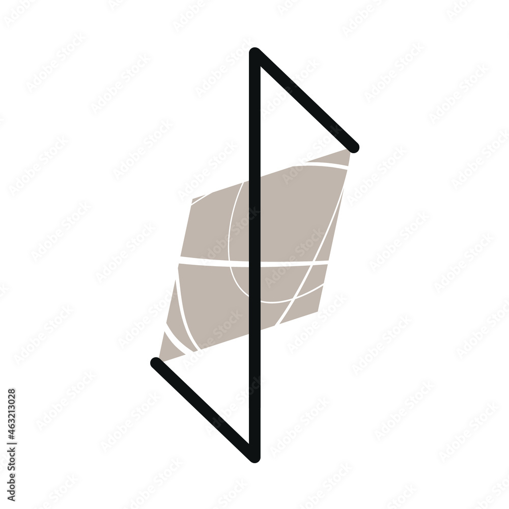 Ancient Old Norse Rune : Eiwaz, Rune of Death. Runic letter in black on ...