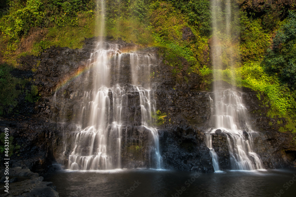 Rapid water cascading down from Khone Pha Pheng (Khon Pha Pheng ...
