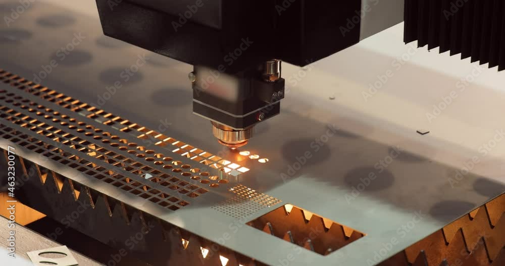 CNC Laser cutting of metal, modern industrial technology Making ...