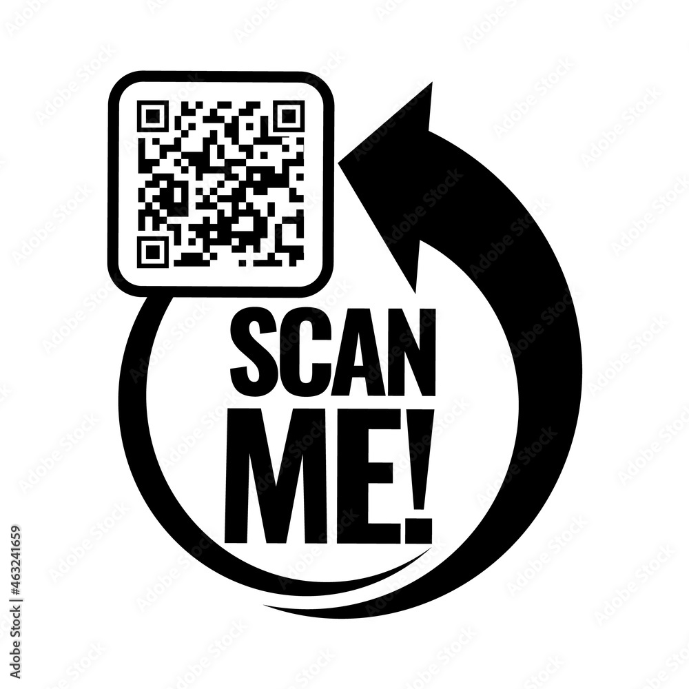 Scan me icon. Symbol or emblem. vector Stock Vector | Adobe Stock