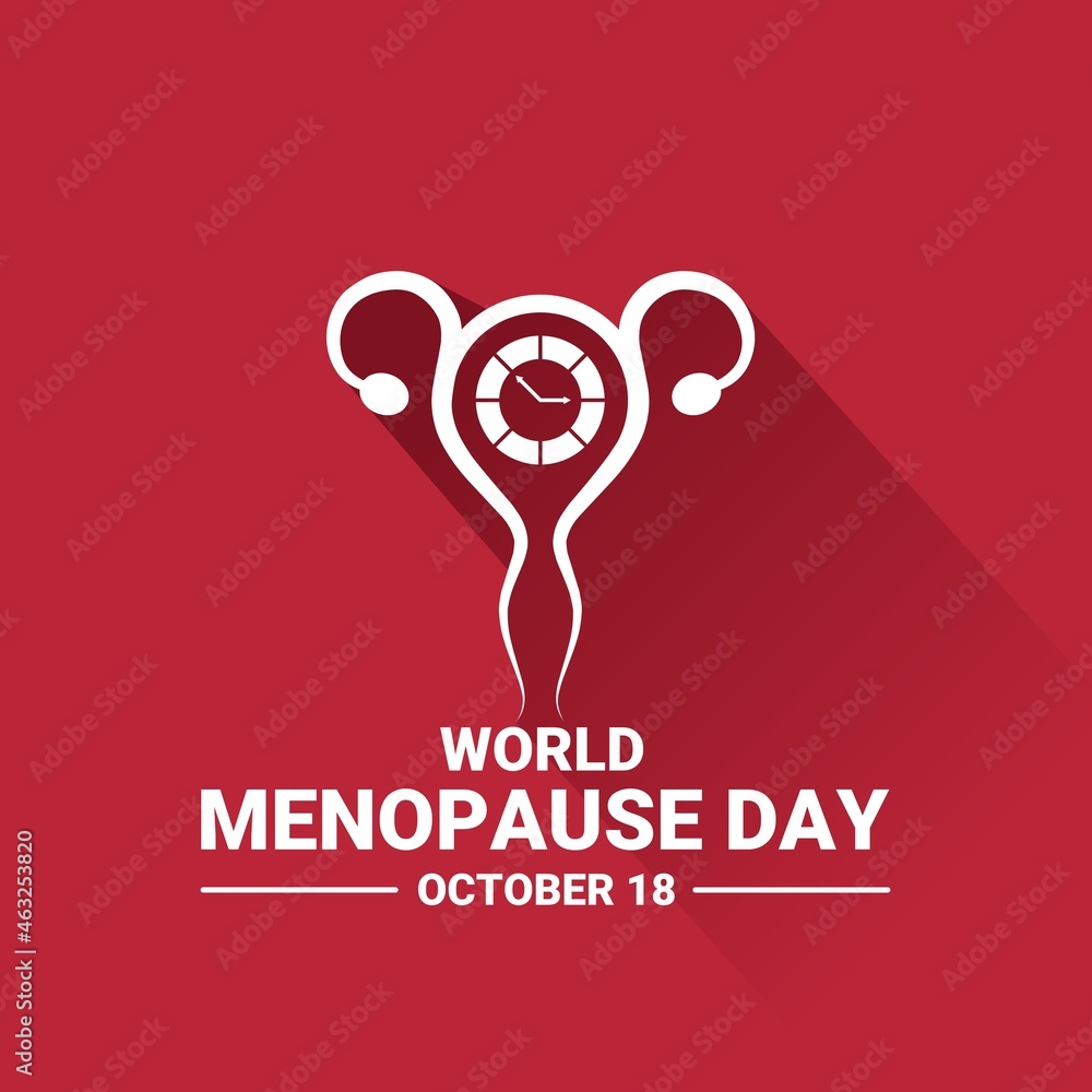 Vector illustration, flat style uterus icon, with time symbol, as world ...