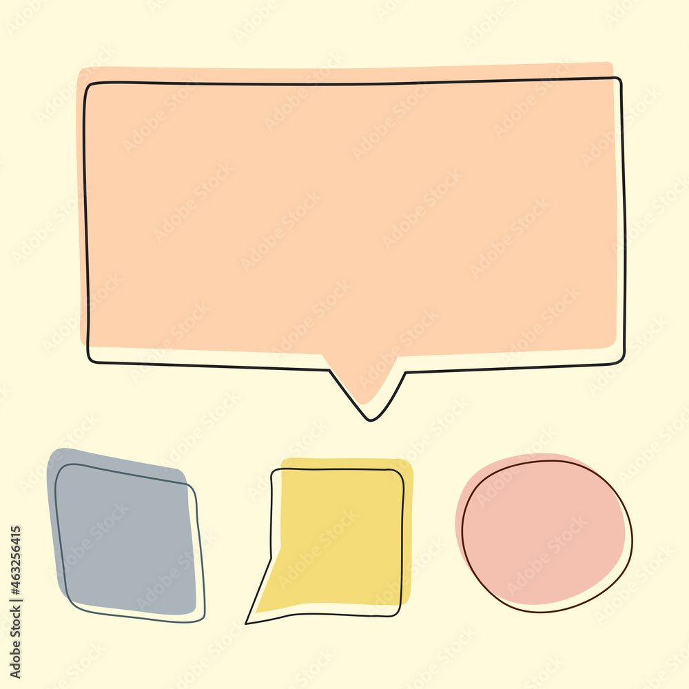 Pastel text box with round lines on a beautiful yellow background ...