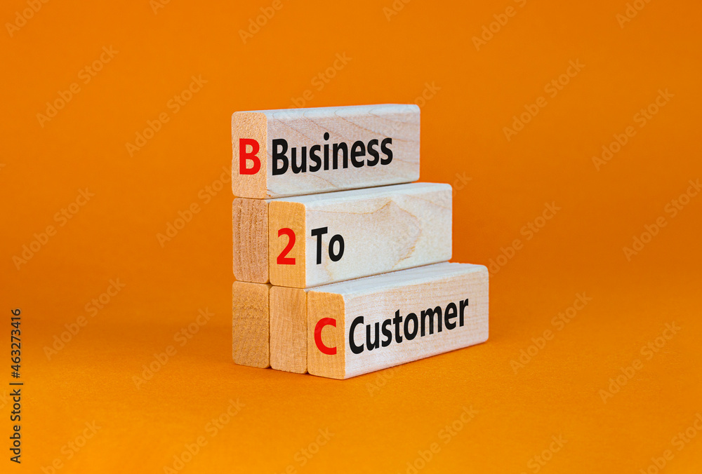 B2C business to customer symbol. Concept words 'B2C - business to ...