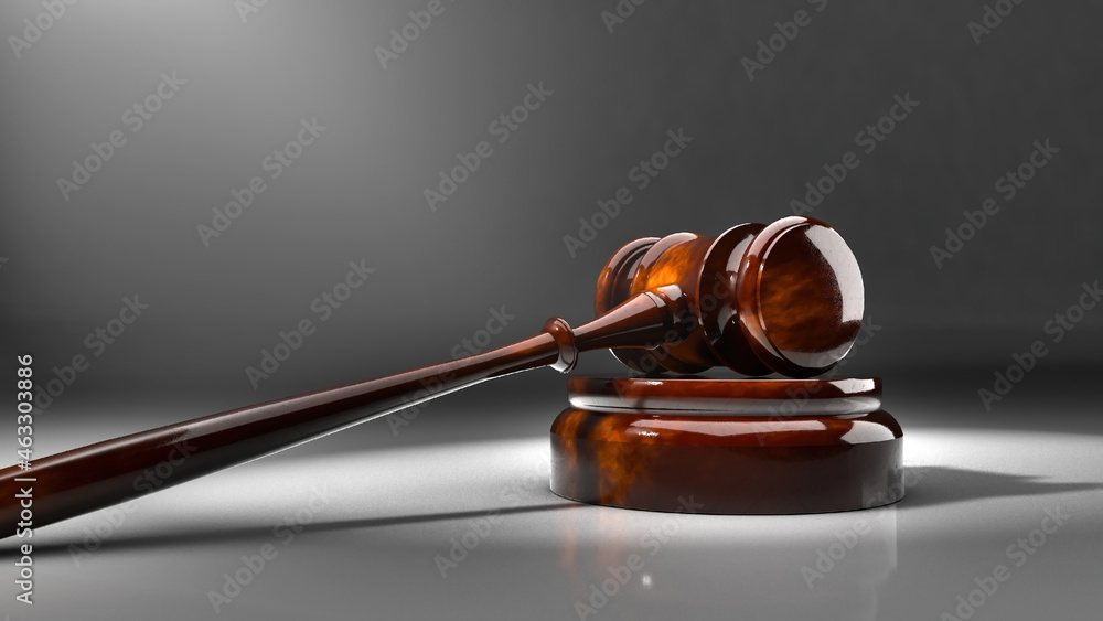 Spotlight On Gavel Used In Justice System Stock Photo | Adobe Stock