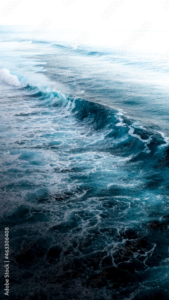 Huge ocean wave during storm. Sea water background in rough conditions ...