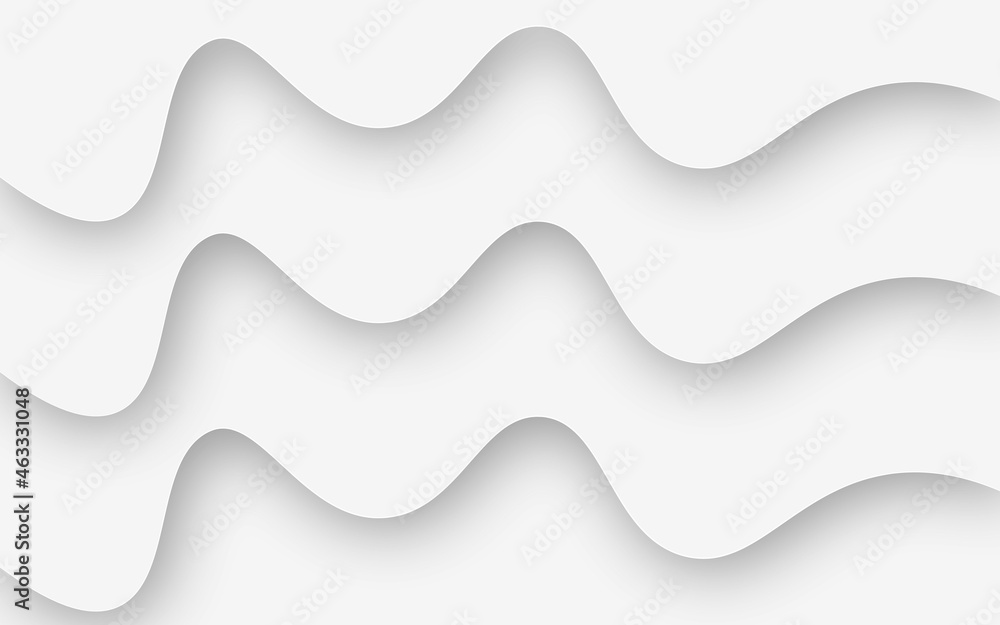 Vetor de abstract curve wave pattern 3d papercut white background ...