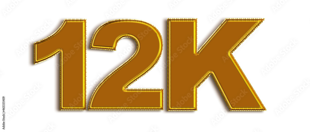 12K likes, followers online social media banner, letters, and icons ...