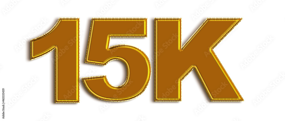 15K likes, followers online social media banner, letters, and icons ...