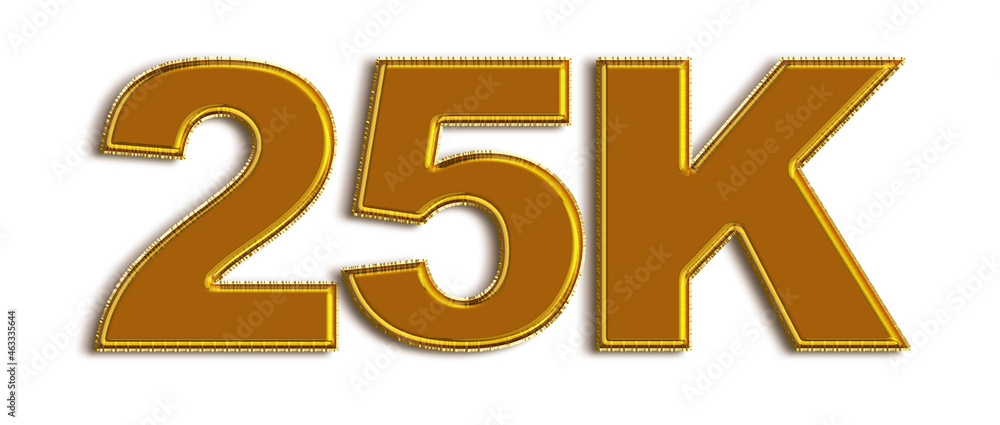 25K likes, followers online social media banner, letters, and icons ...