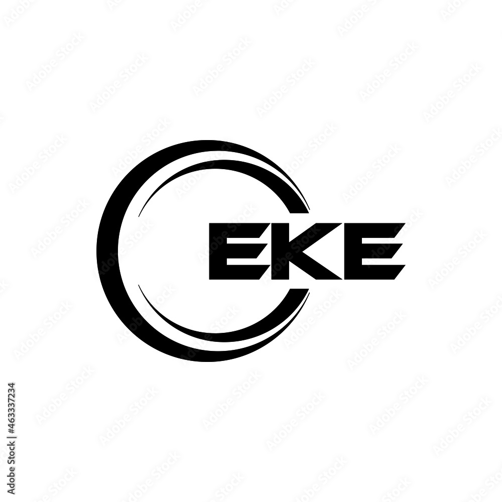 EKE letter logo design with white background in illustrator, vector ...