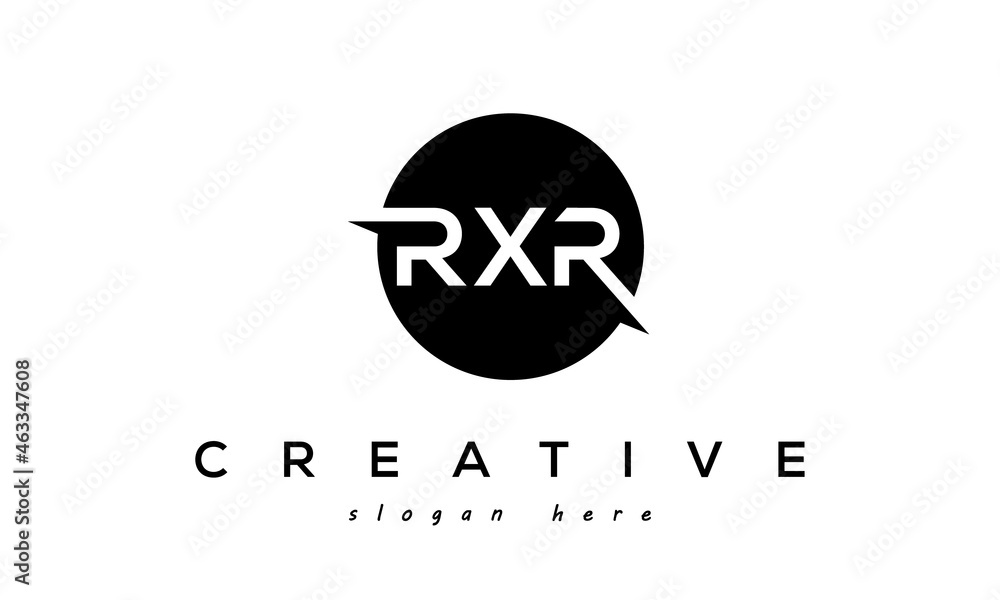 RXR creative circle letters logo design victor Stock Vector | Adobe Stock