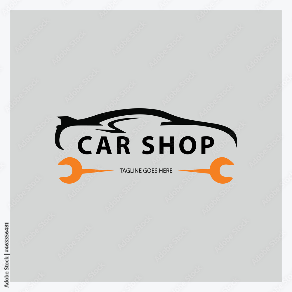 Car shop logo design template. Vector illustration Stock Vector | Adobe ...