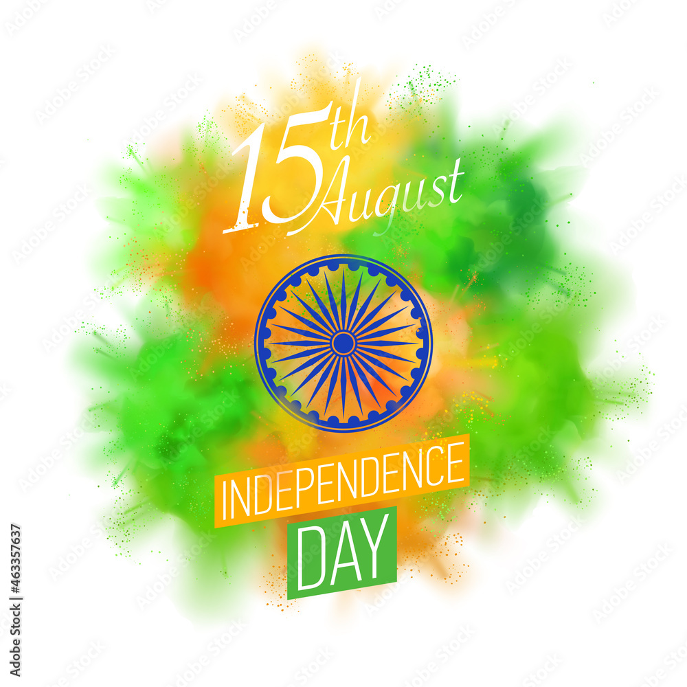 Indian Independence Day square banner, poster or greeting card vector ...