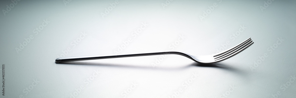 single fork side by side on white background. concept banner Stock ...