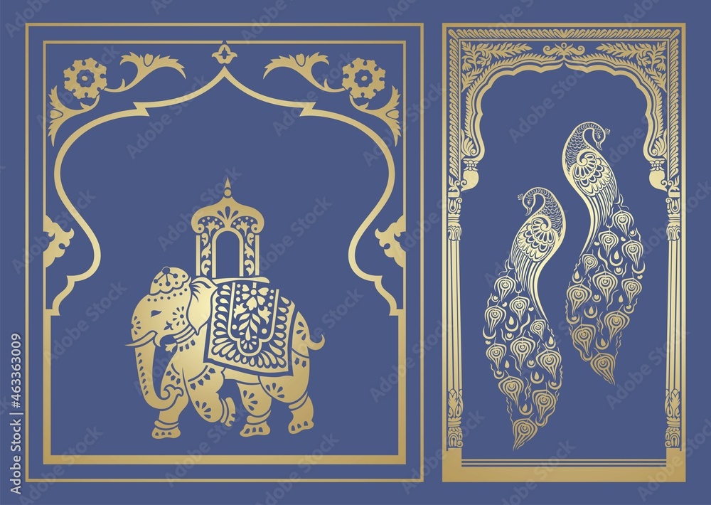 Hindu icons, Hinduism ,cultural heritage , India , Asia Stock Vector ...