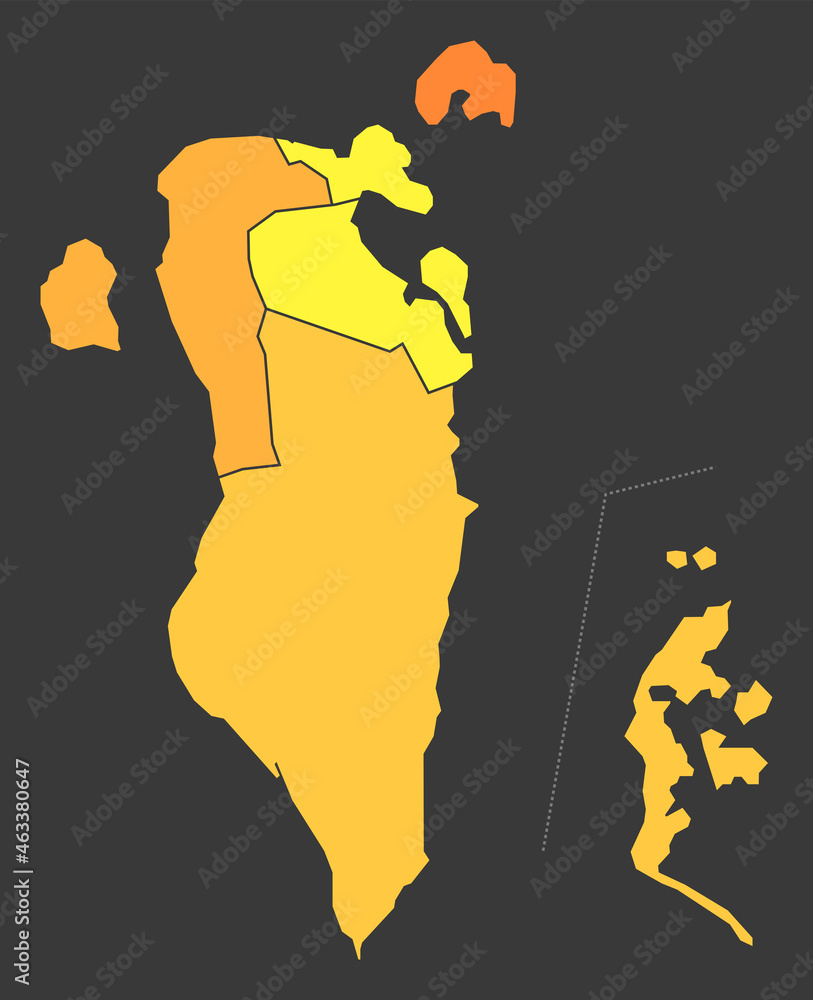 Bahrain population heat map as color density illustration Stock ...