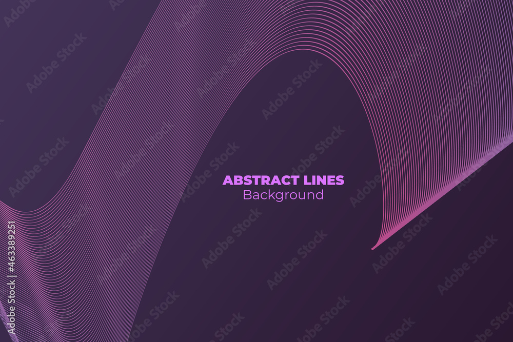 Abstract Wave Lines Background vector. modern stream background. Vector ...