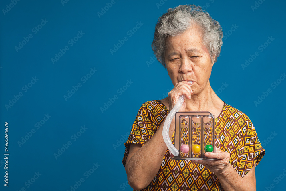 Poster Incentive spirometer equipment to help perform deep breathing ...