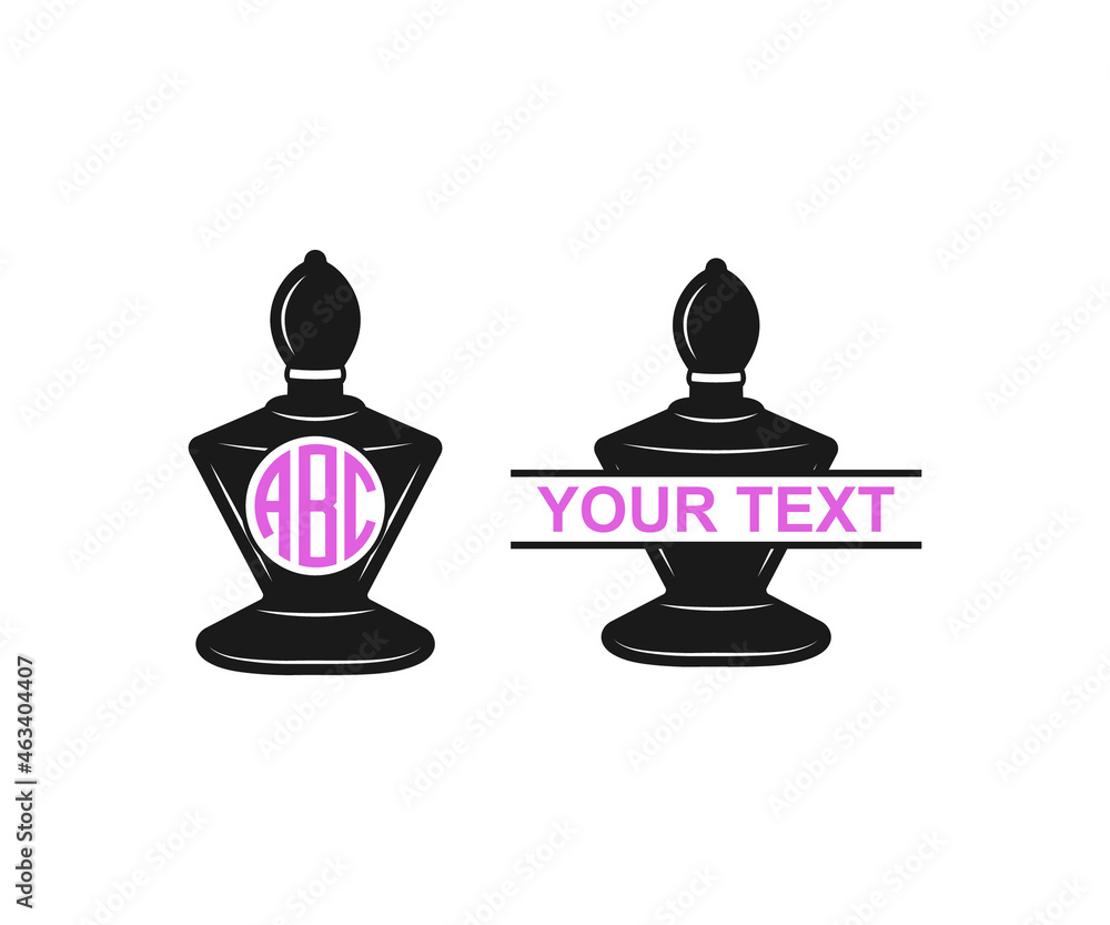 Perfume Bottle svg, Perfume Bottle Split Monogram, Scent png, Define ...