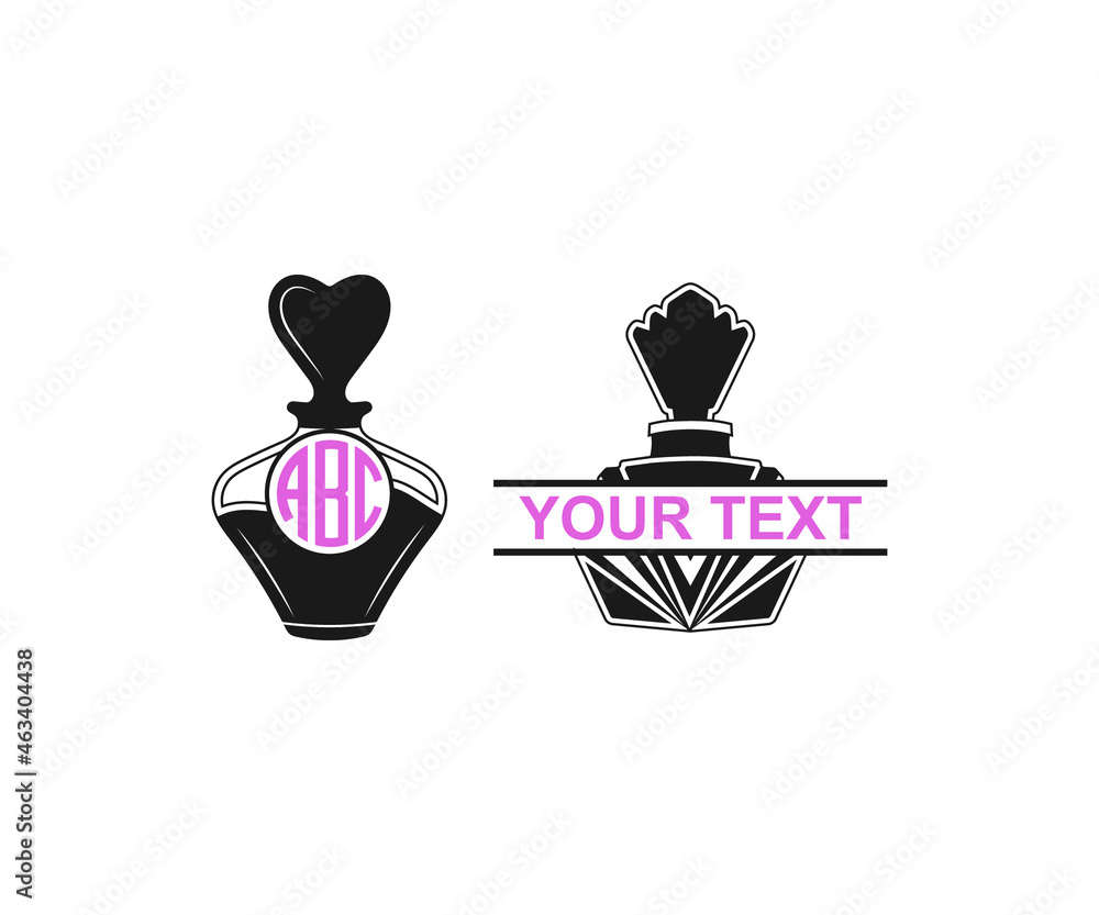 Perfume Bottle svg, Perfume Bottle Split Monogram, Scent png, Define ...