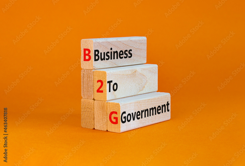 B2G business to government symbol. Concept words 'B2G - business to ...