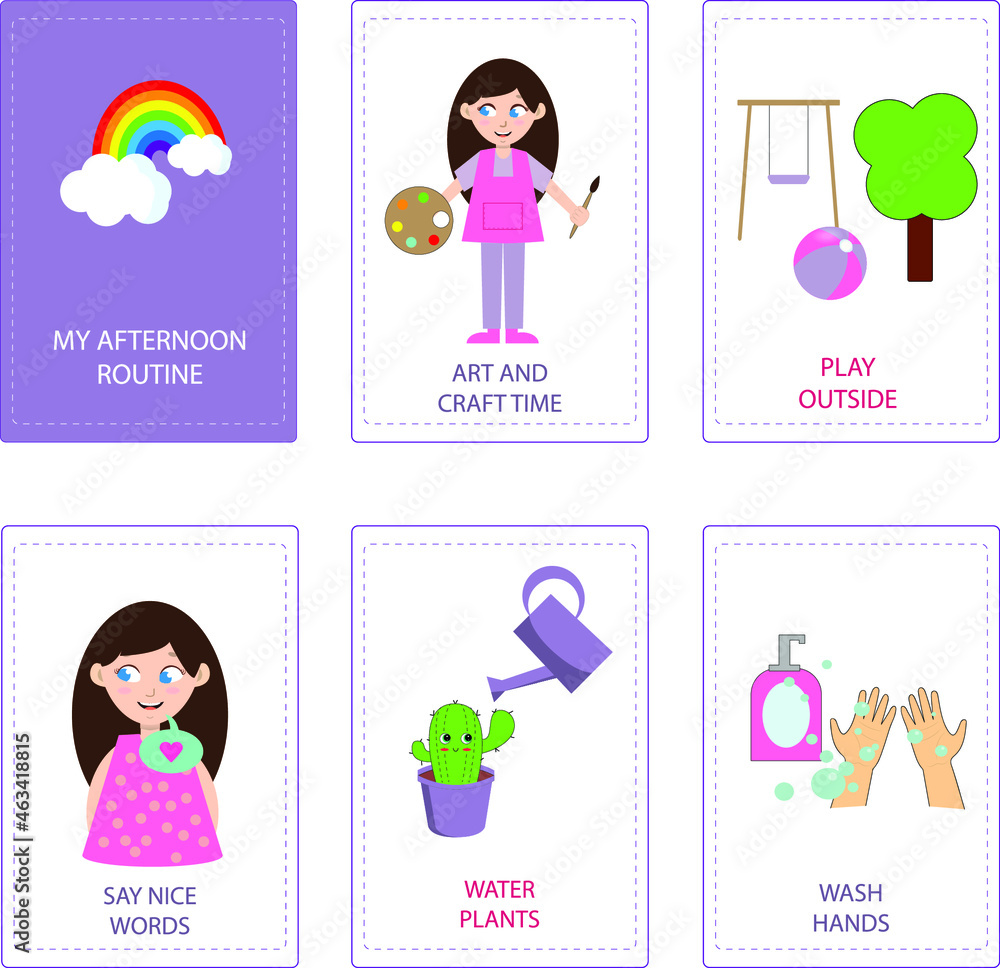 Afternoon routine girl. Kids Daily Routine, Chore Chart, Morning ...