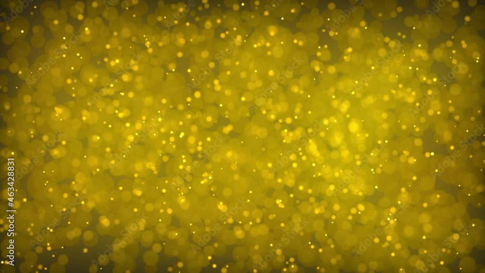 Yellow drops moving in water. Abstract background. Macro shot of ...