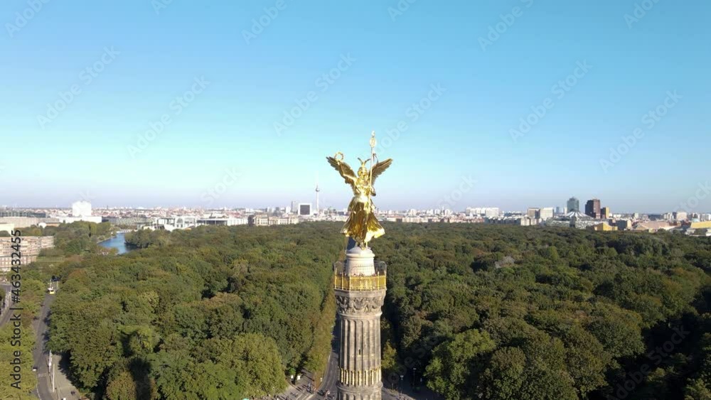 GERMANY BERLIN Central square „Große Stern“ (The Great Star) with ...
