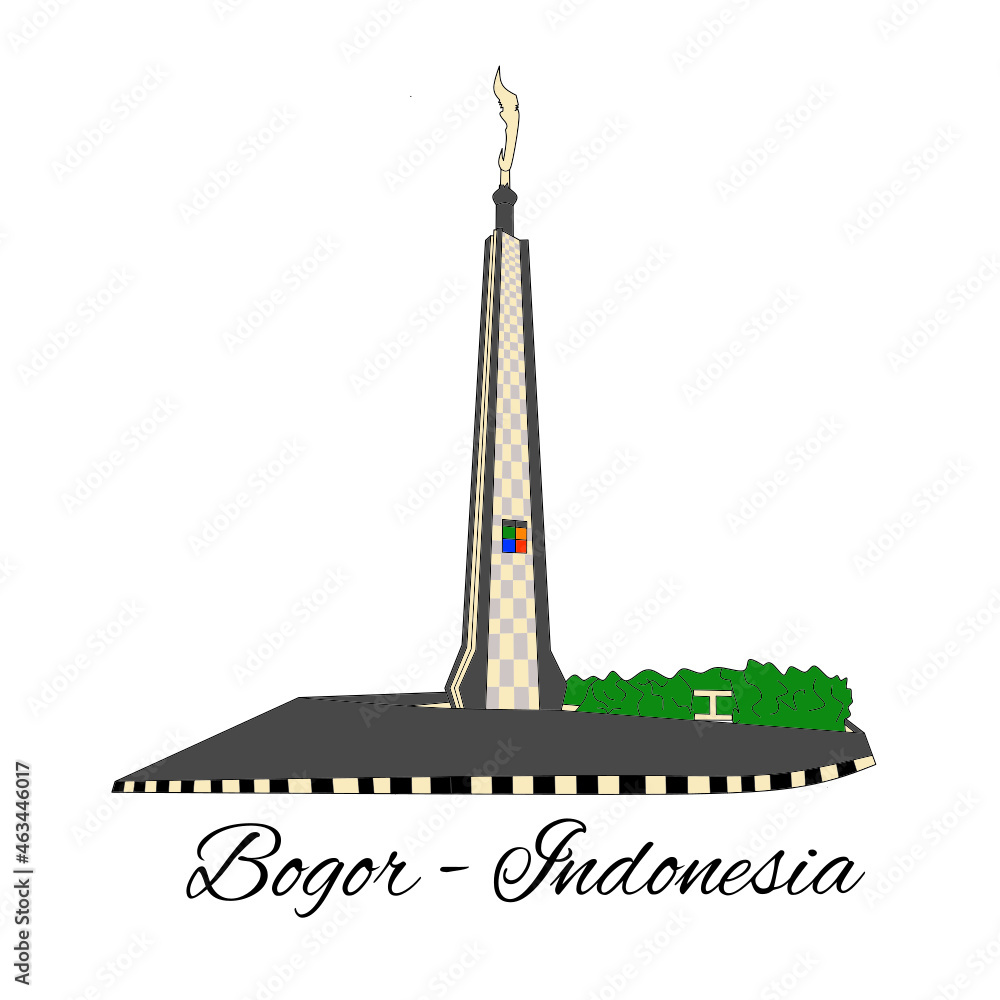 This is an illustration icon for the city of Bogor - Indonesia which is ...
