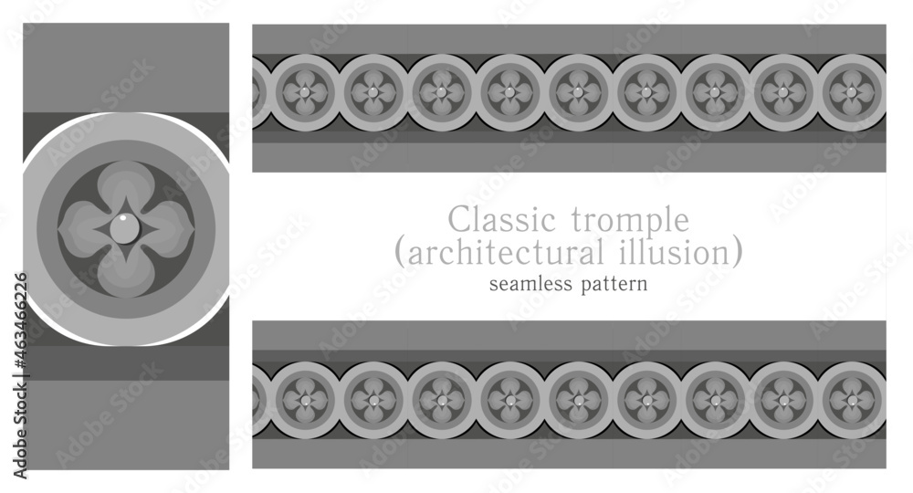 Vector architectural seamless border in classic style Stock Vector ...