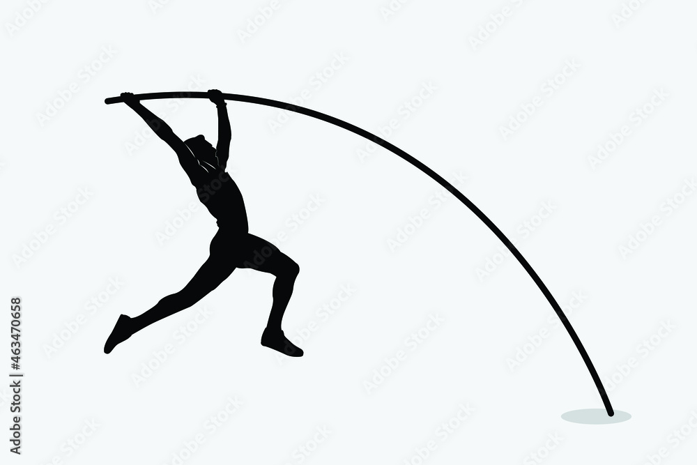 Pole Vault Silhouette