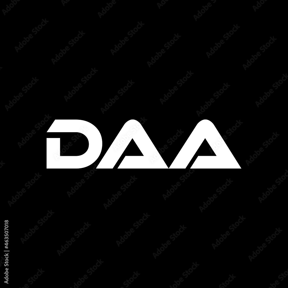 DAA letter logo design with black background in illustrator, vector ...
