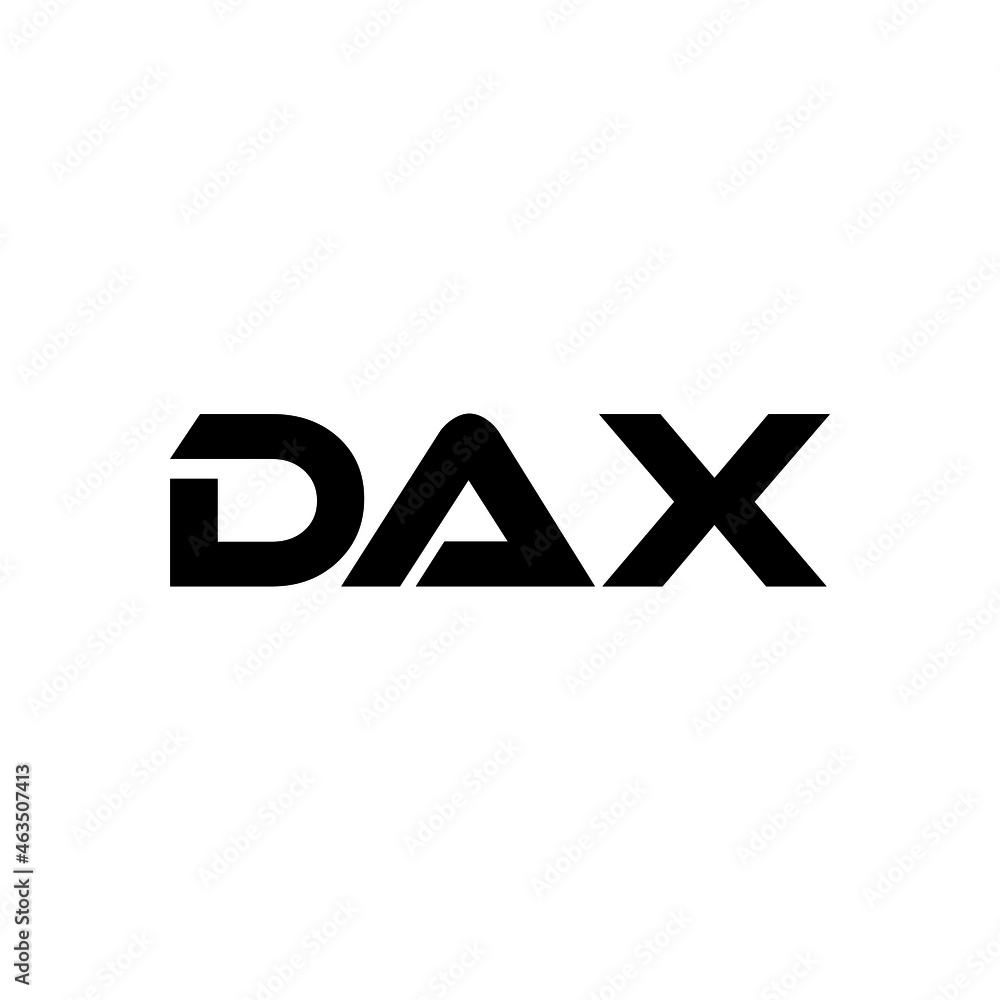 DAX letter logo design with white background in illustrator, vector ...