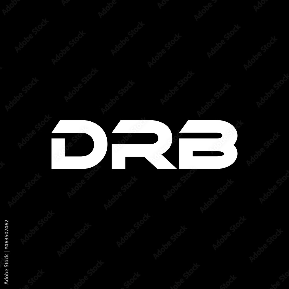 DRB letter logo design with black background in illustrator, vector ...