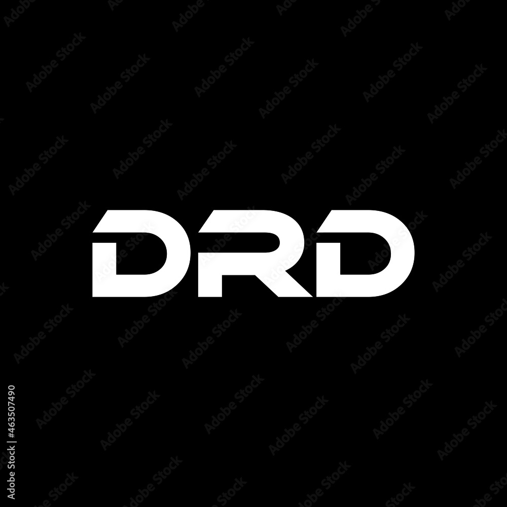 DRD letter logo design with black background in illustrator, vector ...