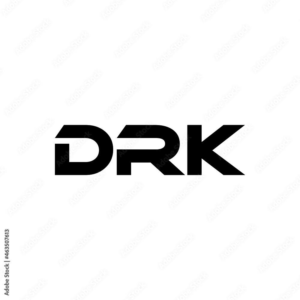 DRK letter logo design with white background in illustrator, vector ...