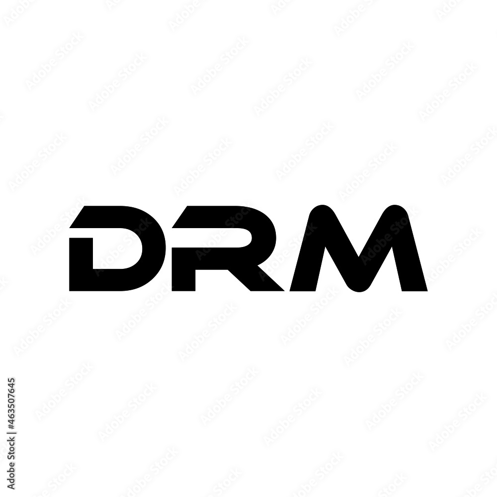 DRM letter logo design with white background in illustrator, vector ...