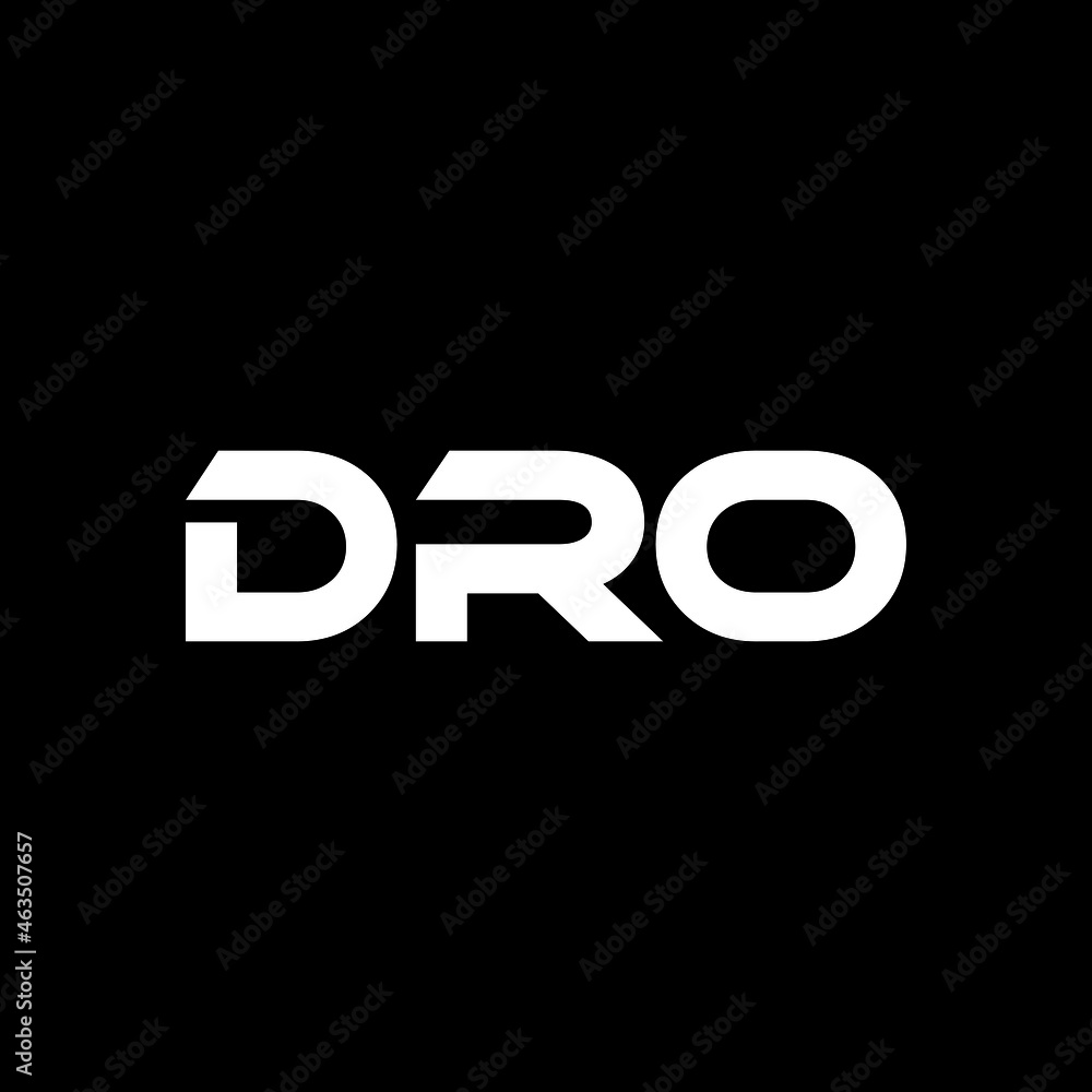 DRO letter logo design with black background in illustrator, vector ...