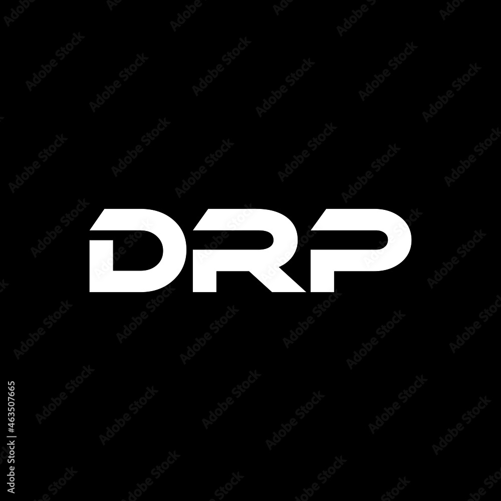 DRP letter logo design with black background in illustrator, vector ...