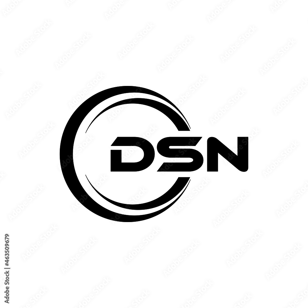 DSN letter logo design with white background in illustrator, vector ...