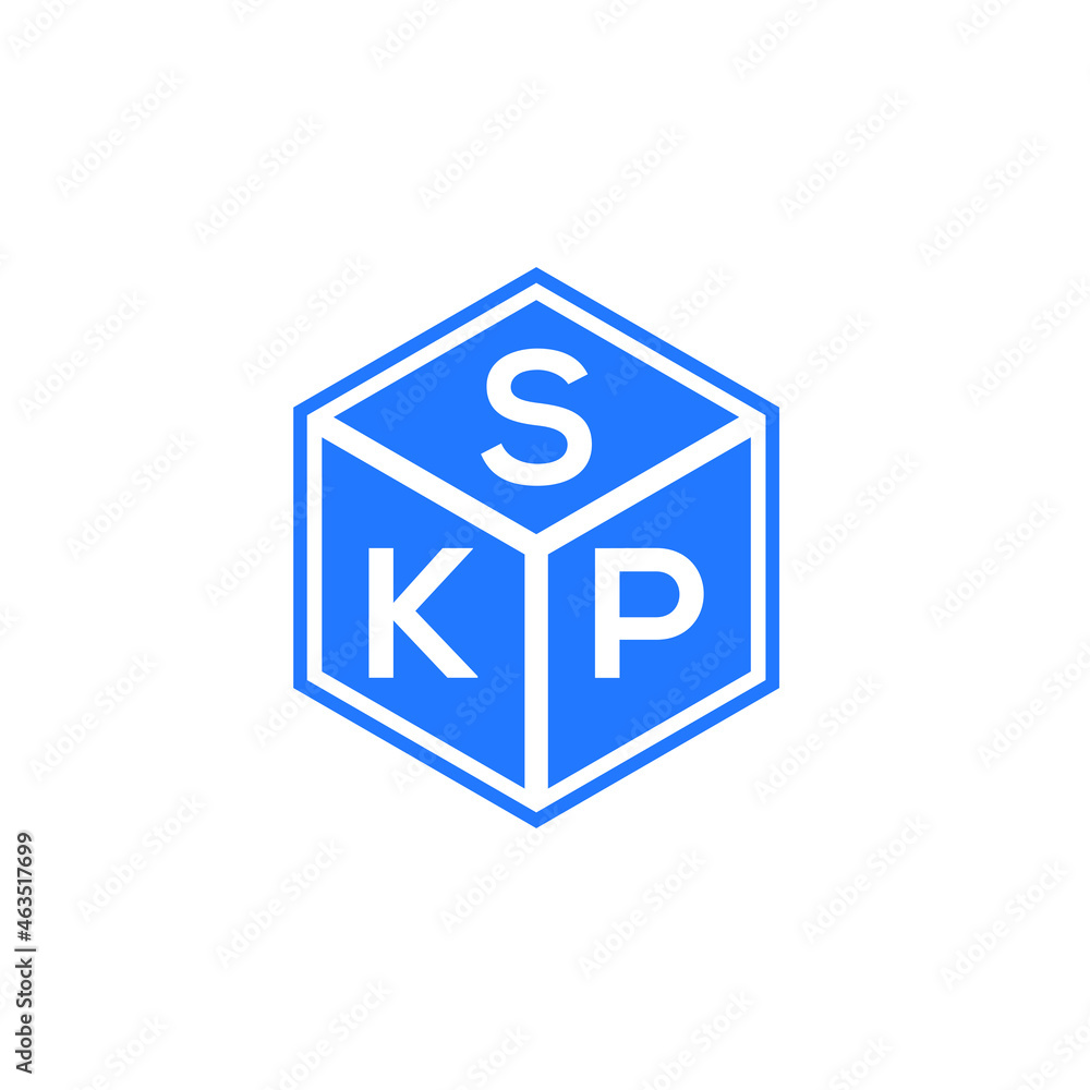 SKP letter logo design on black background. SKP creative initials ...