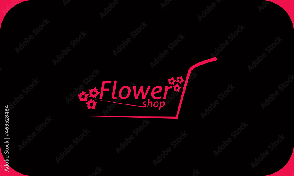 Vector flower logo design or icon or app design. Flower shop logo or ...
