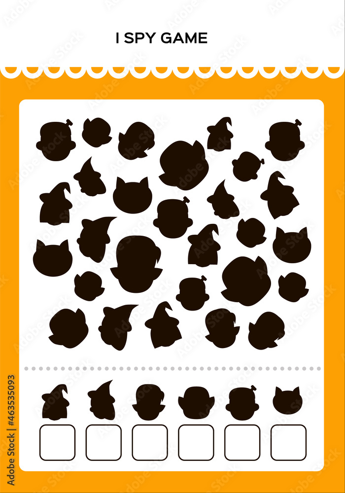 Happy Halloween I SPY Math Game for kids with Shadow Monsters ...