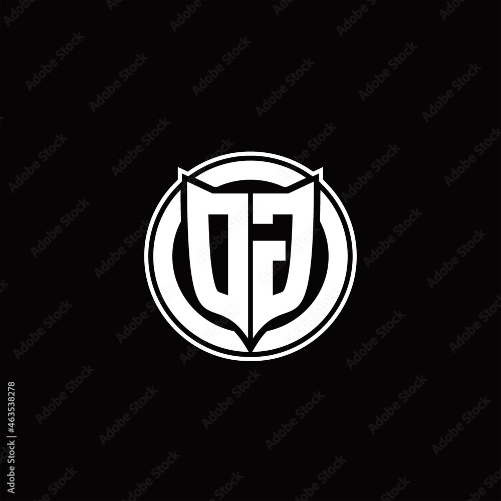 DG Logo monogram with shield and circluar shape design tamplate Stock ...