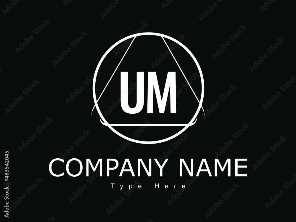 UM Logo Letter design template, Letter um logo company design, Alphabet ...