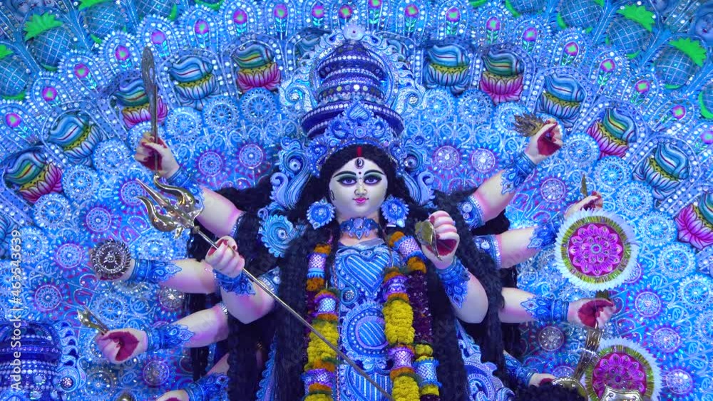 The biggest festival of West Bengal is Durga Puja with the idol of ...