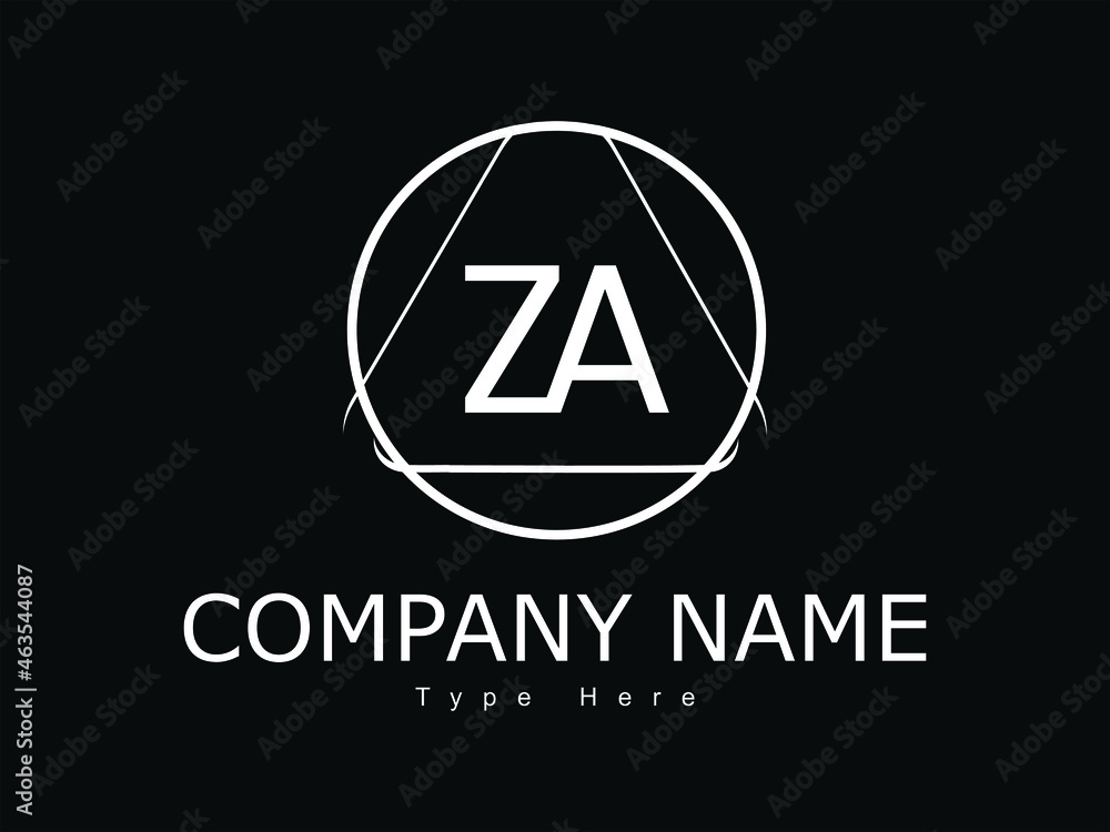 Vektorová grafika „letter ZA logo design template, Letter za for logo ...